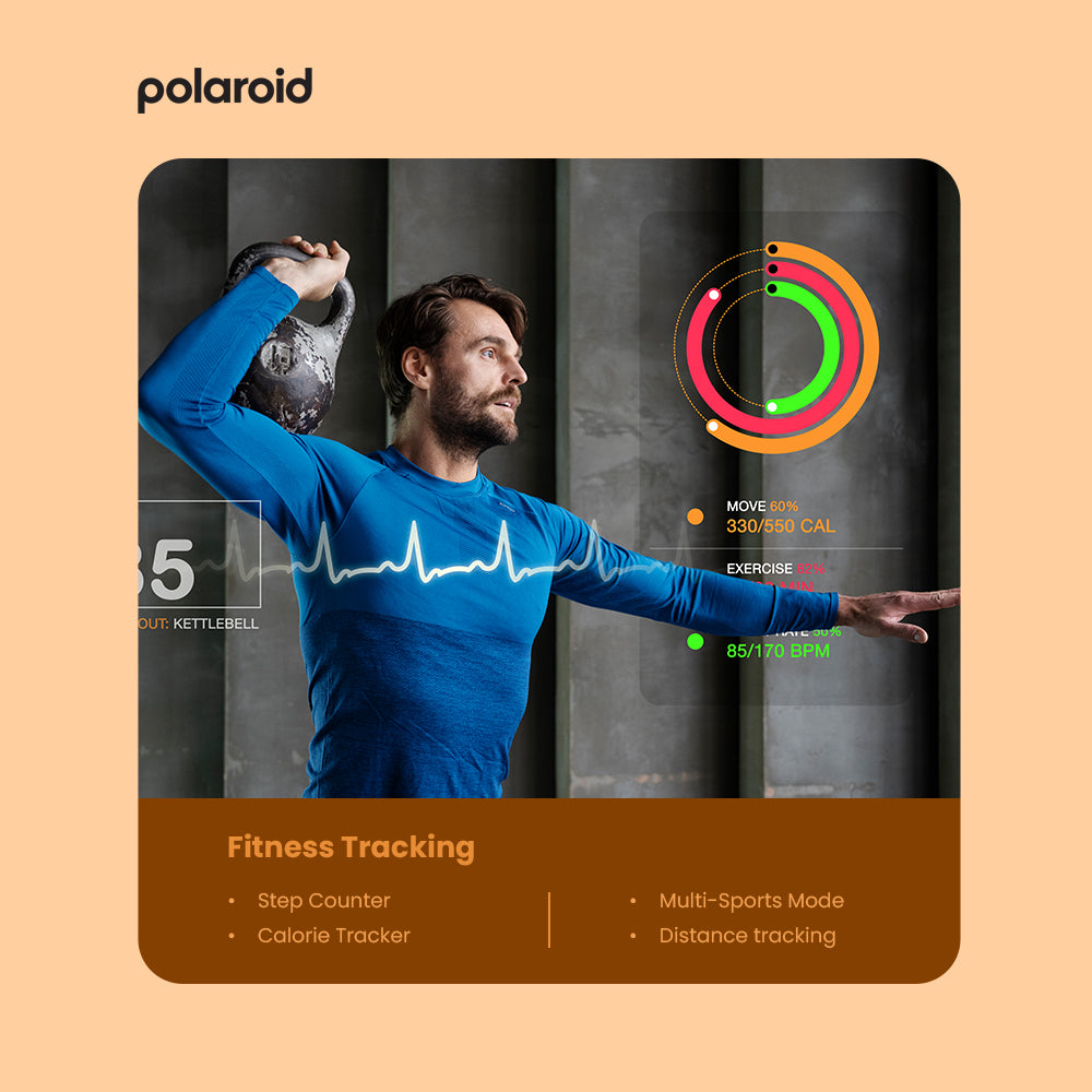 Polaroid Pulse GPS Smartwatch Black – Homemark