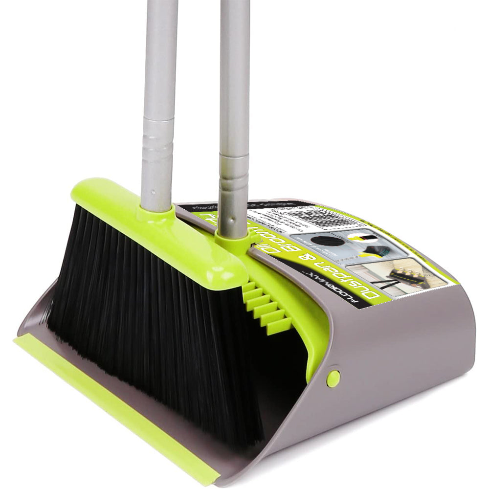 FloorMax Broom & Dustpan with Self Cleaning Brush – Homemark